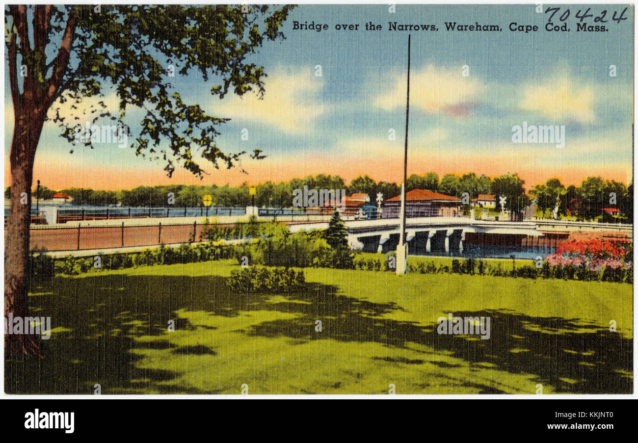 A bridge over the narrows in Wareham, Cape Cod, Massachusetts, connects ...