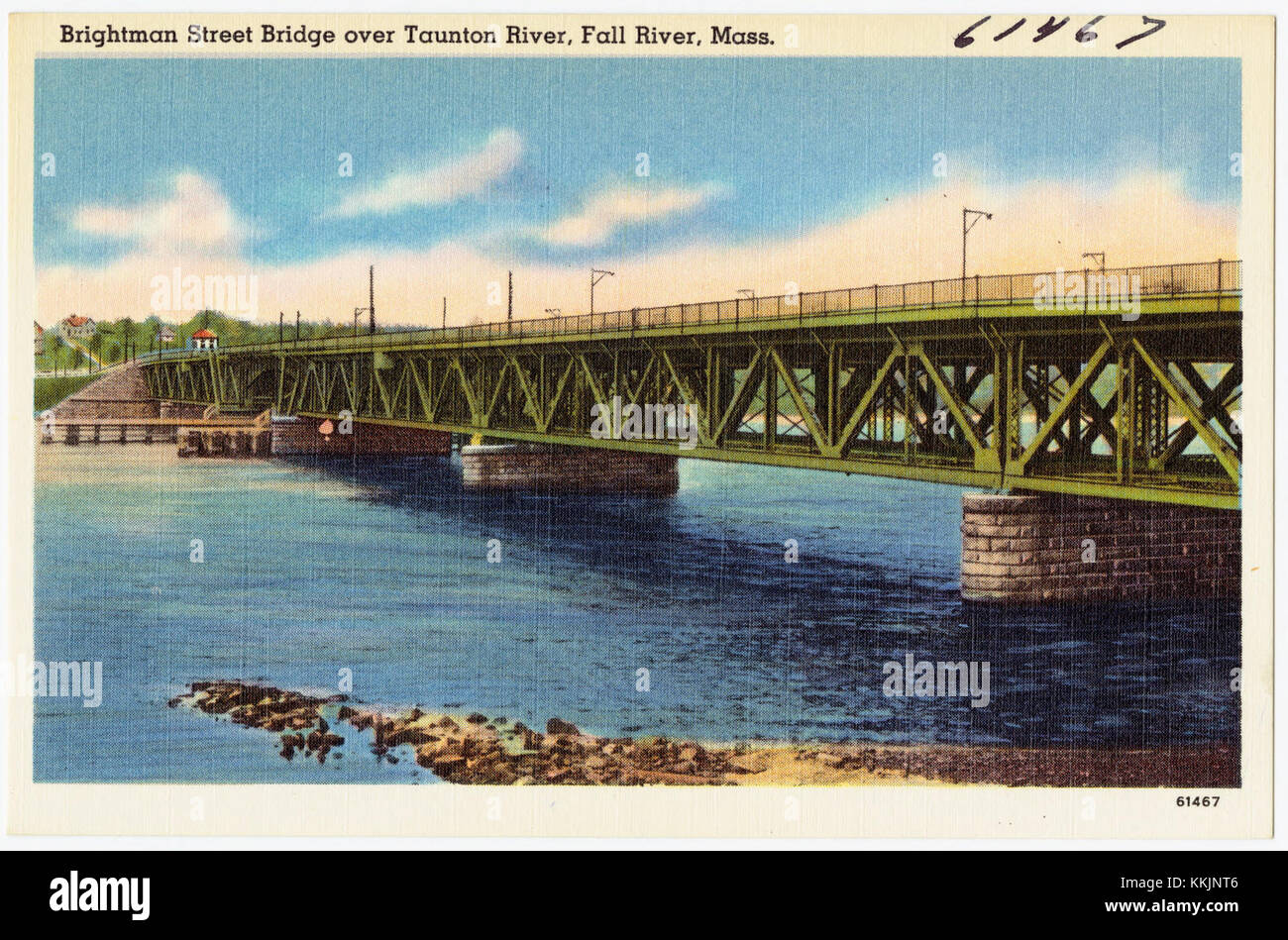 The Brightman Street Bridge spans the Taunton River in Fall River ...