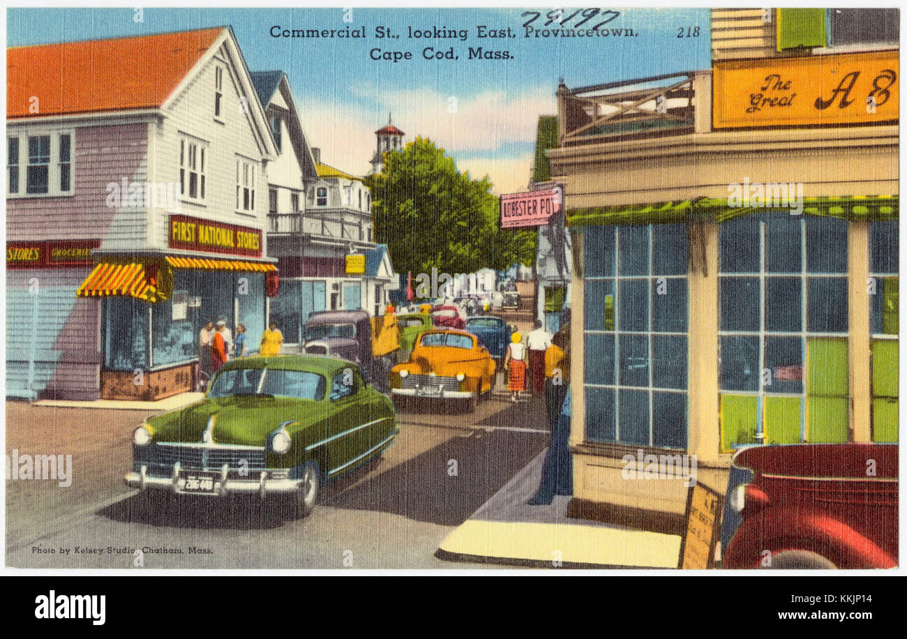 An image of Commercial Street in Provincetown, Cape Cod, Massachusetts ...