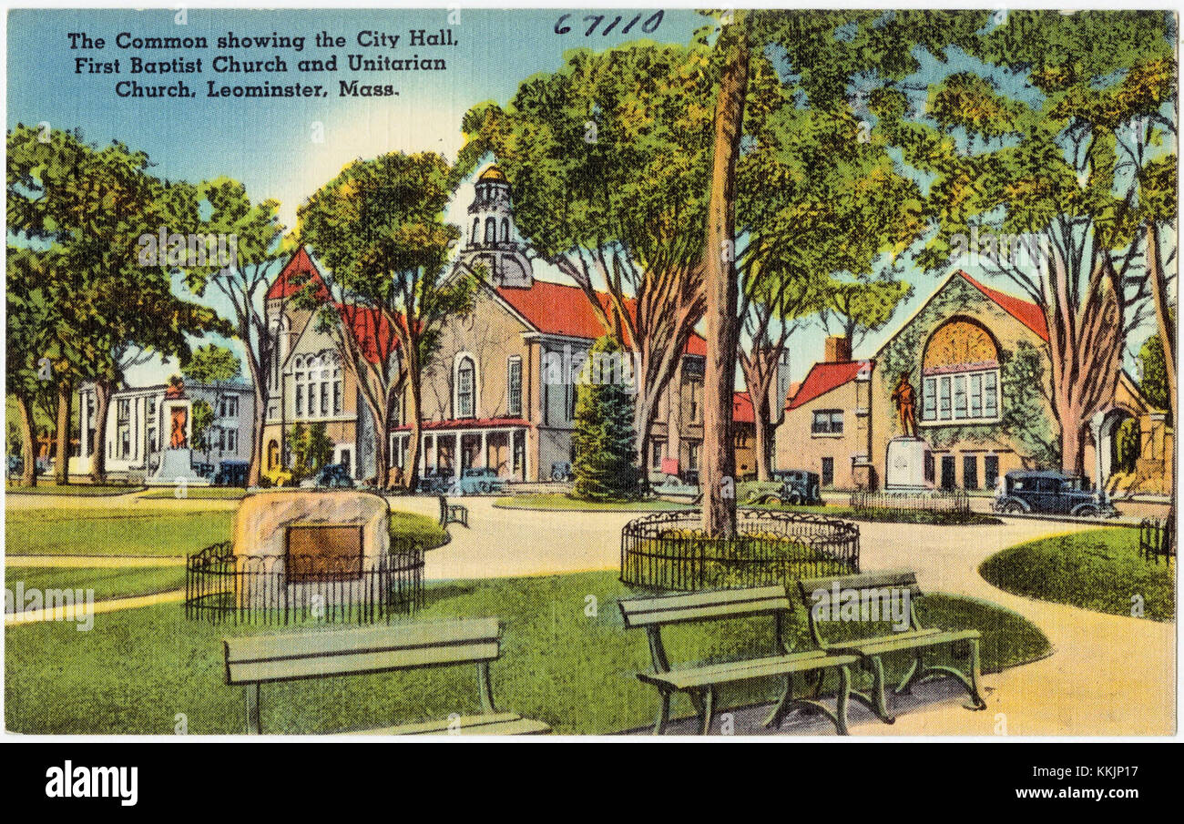 The Common in Leominster, Massachusetts, showcases a view of the City ...