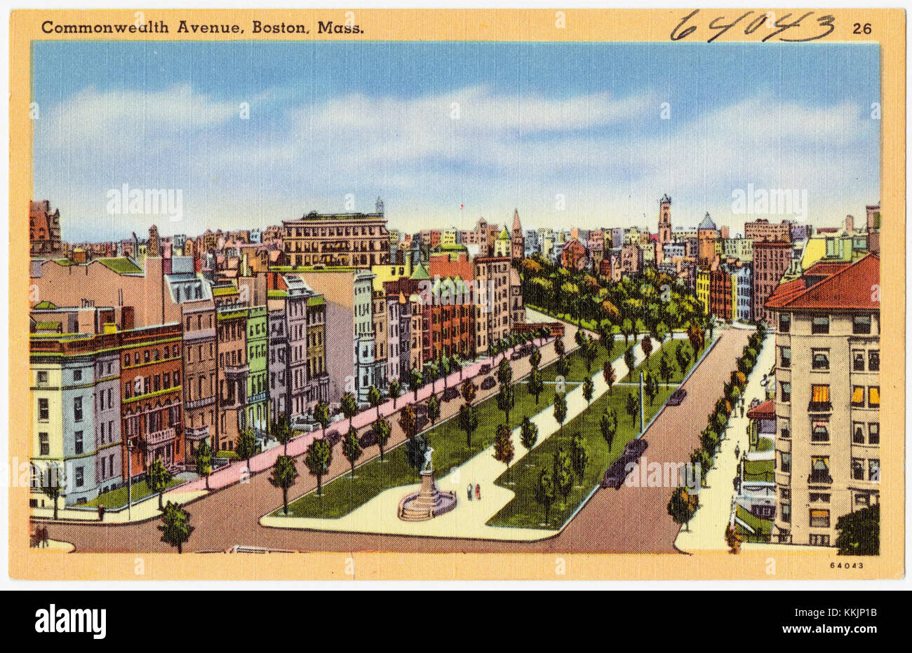 A photograph of Commonwealth Avenue in Boston, Massachusetts, cataloged ...