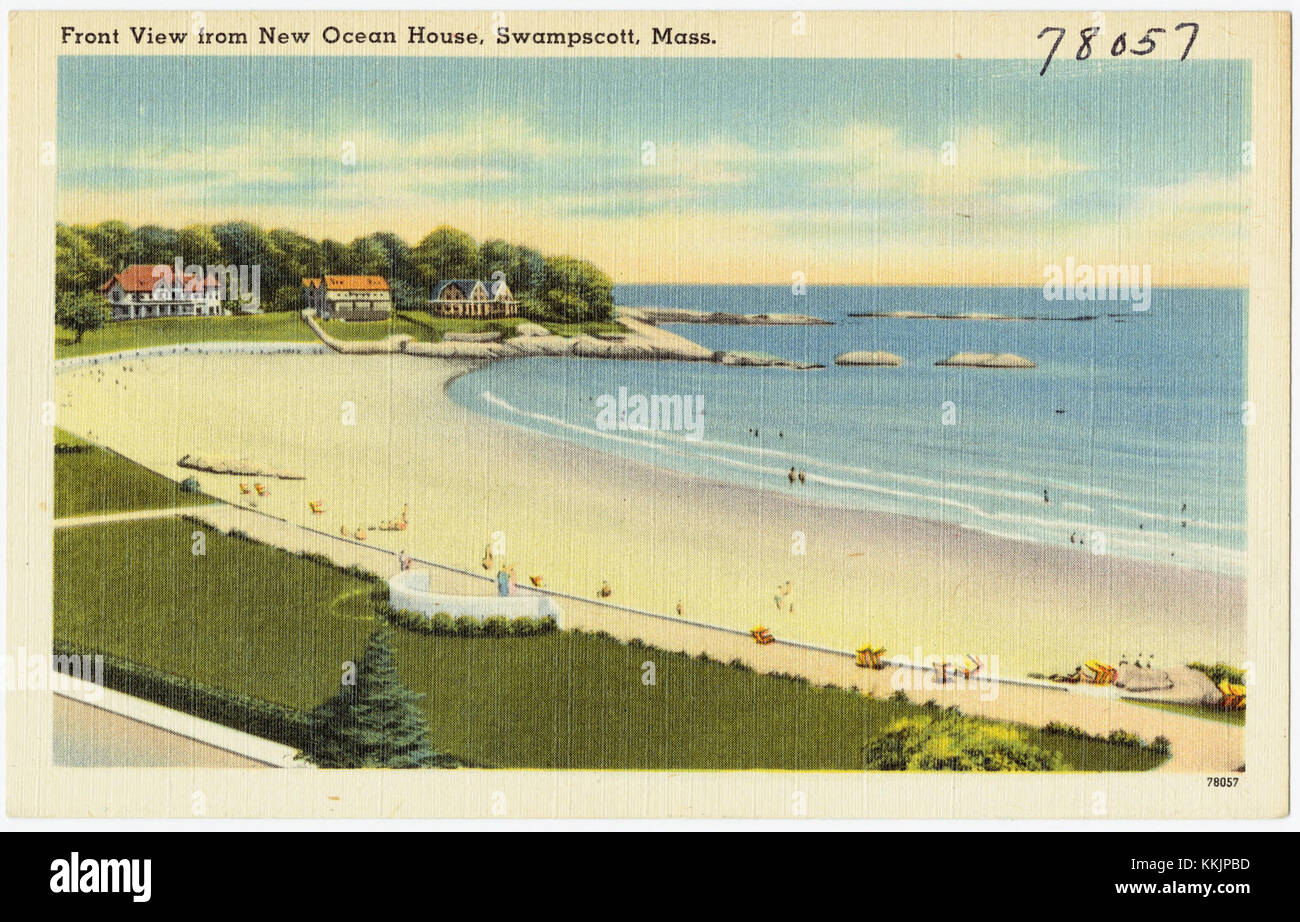 The front view from the New Ocean House in Swampscott, Massachusetts ...