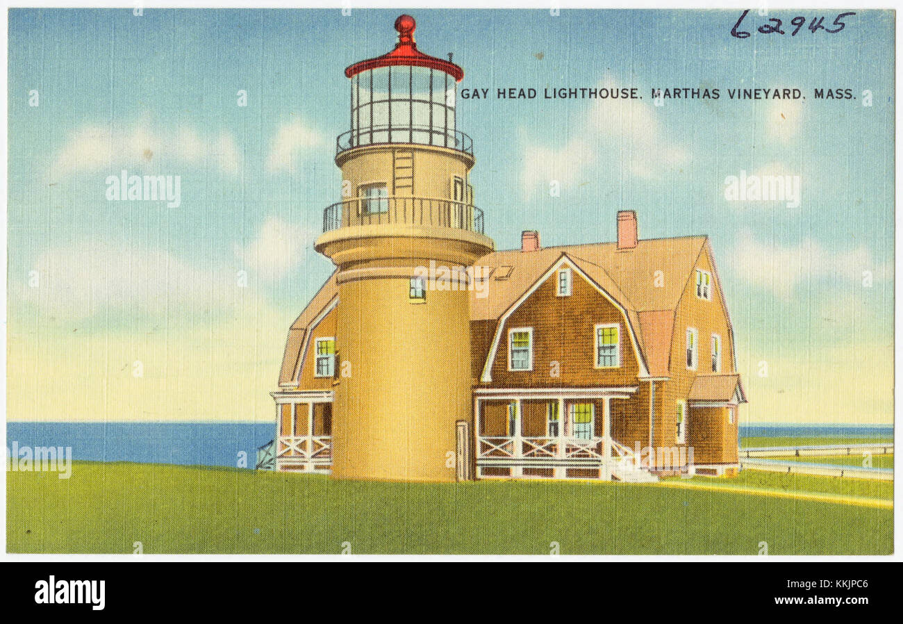 The Gay Head Lighthouse, located on Martha's Vineyard, Massachusetts ...