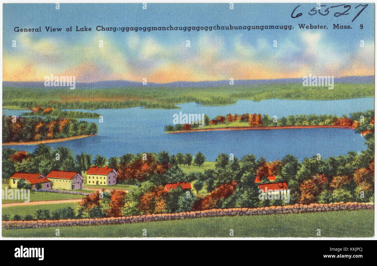 Lake Chargoggagoggmanchauggagoggchaubunagungamaugg, located in Webster ...