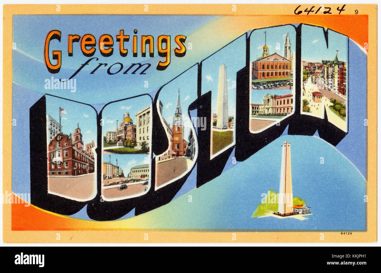 Boston postcard hi-res stock photography and images - Alamy