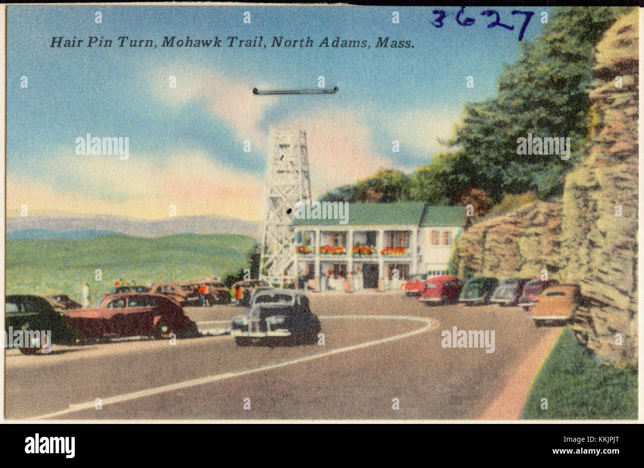 A hairpin turn on the Mohawk Trail near North Adams, Massachusetts ...