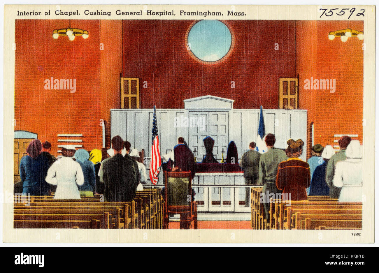 The image captures the interior of the chapel at Cushing General ...