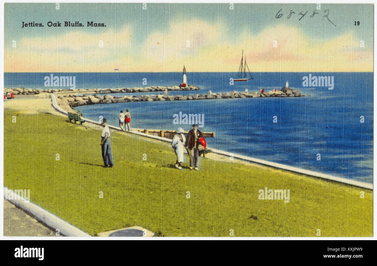 The jetties in Oak Bluffs, Massachusetts, are an integral part of the ...