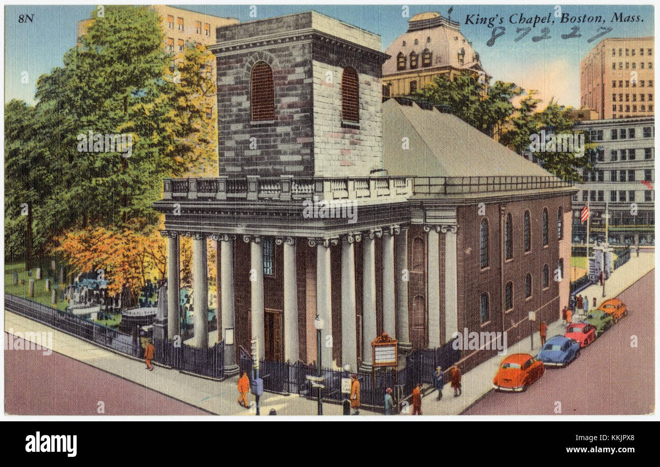 King's Chapel in Boston, Massachusetts, is an iconic historical church ...