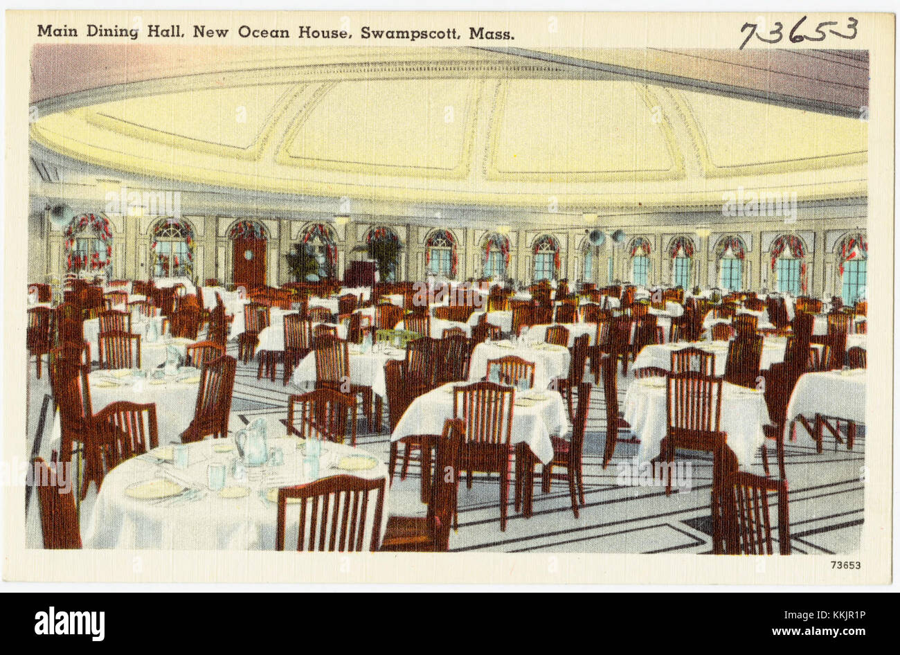 The main dining hall of the New Ocean House in Swampscott ...