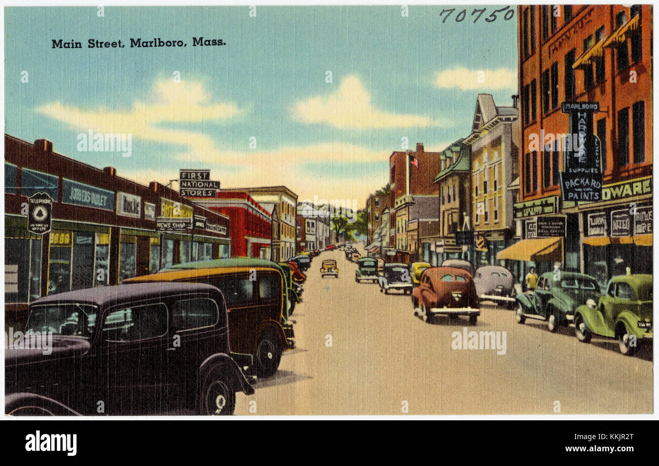 Image 70750 depicts Main Street in Marlborough, Massachusetts ...