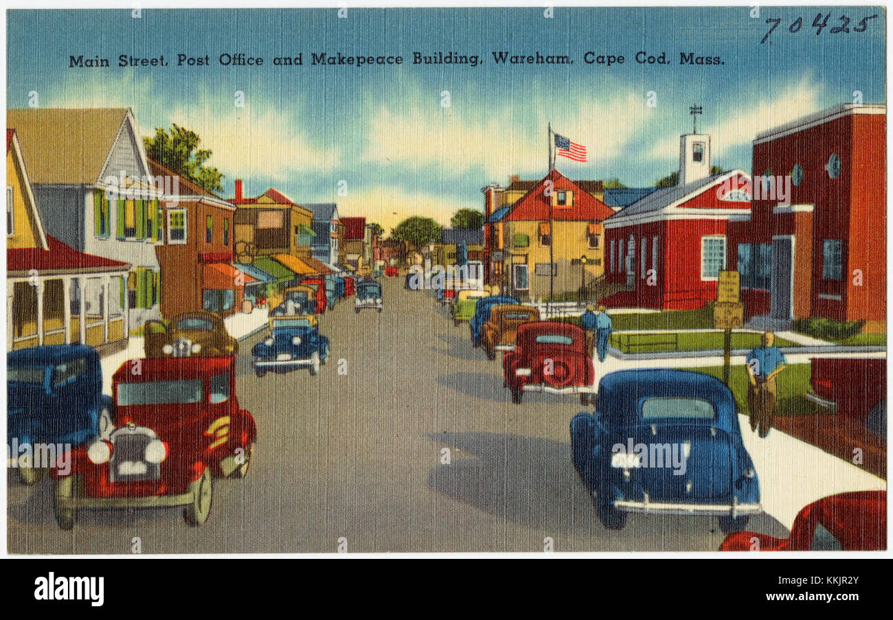 The image features the historic Main Street in Wareham, Cape Cod ...
