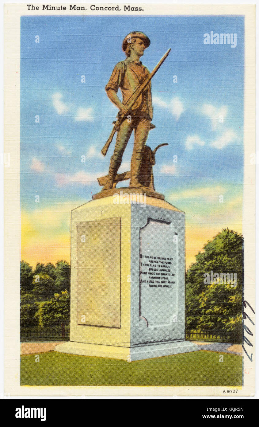 The Minute Man statue in Concord, Massachusetts, commemorates the first ...