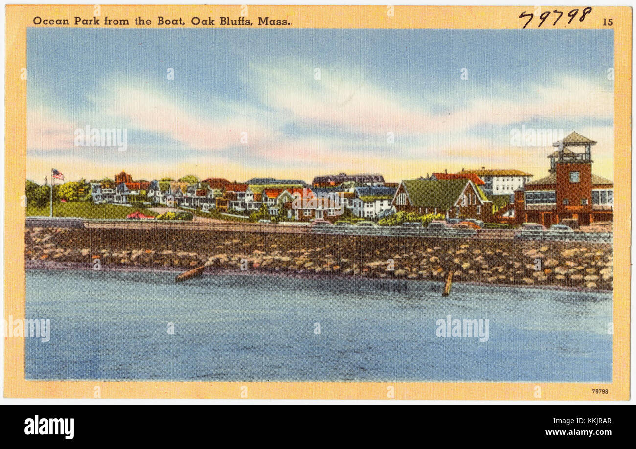 A photograph of Ocean Park in Oak Bluffs, Massachusetts, captured from ...