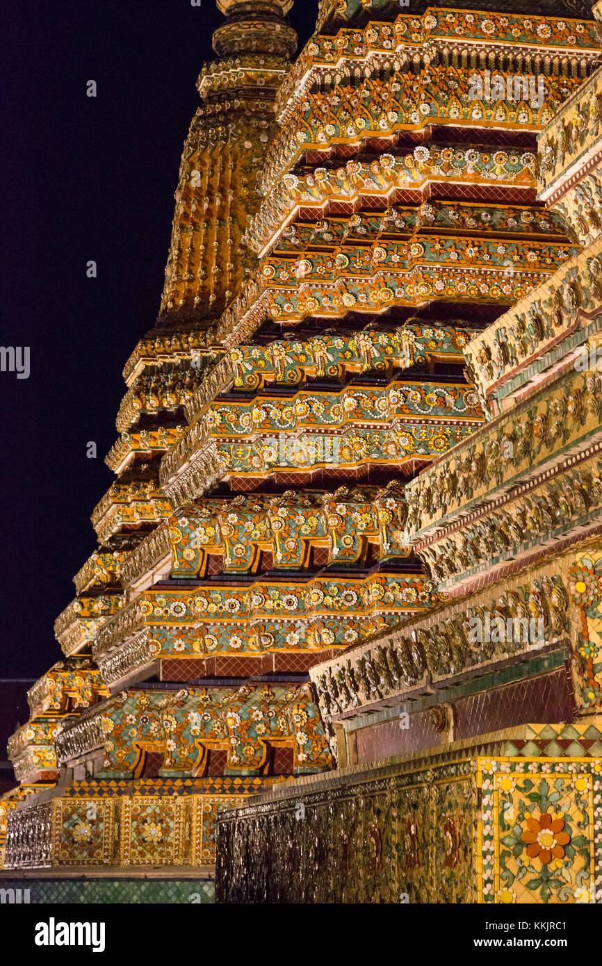 Bangkok, Thailand. Phra Maha Chedis of Kings Rama III, I, and II, in ...
