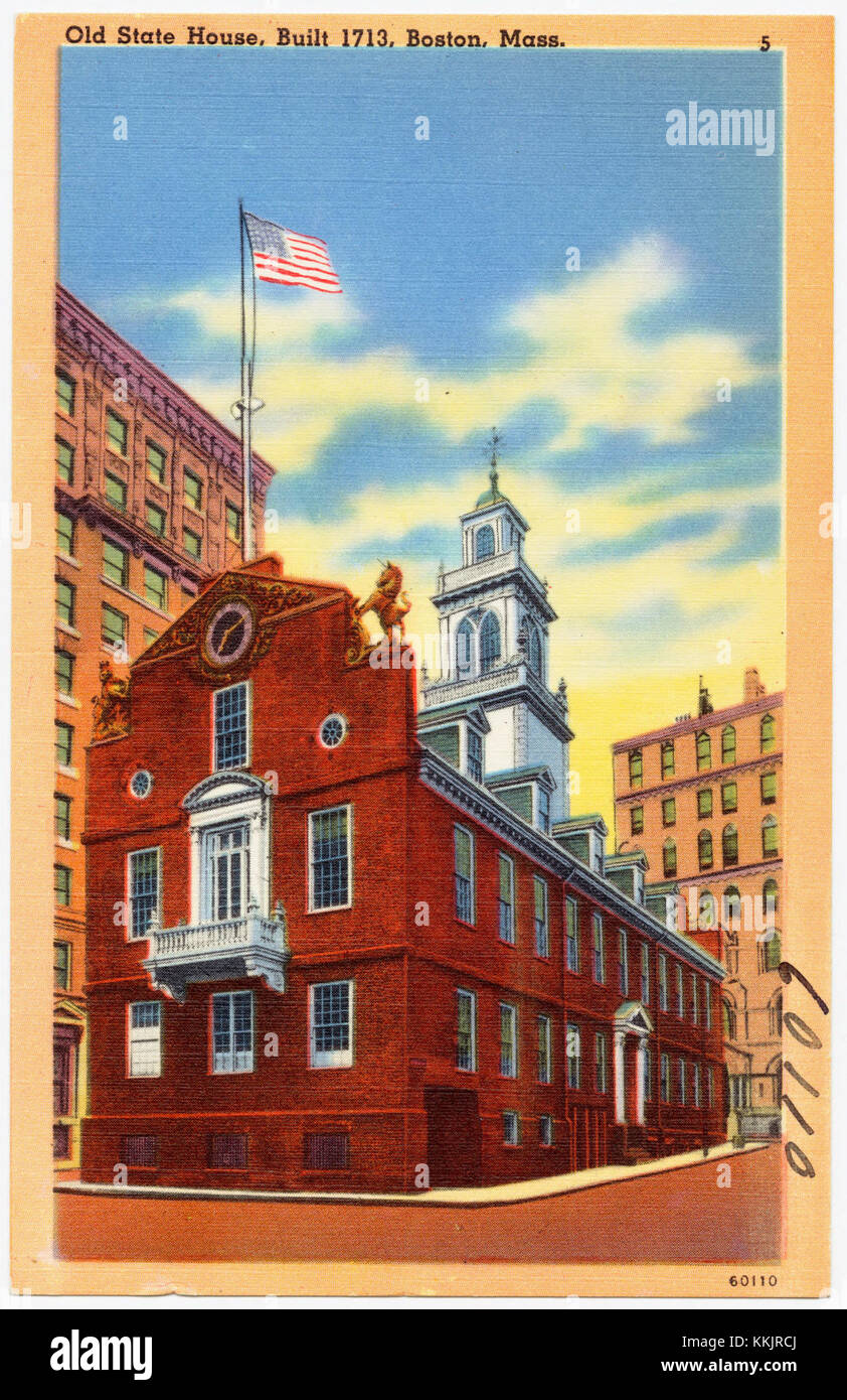 The Old State House in Boston, built in 1713, is a key historical site ...