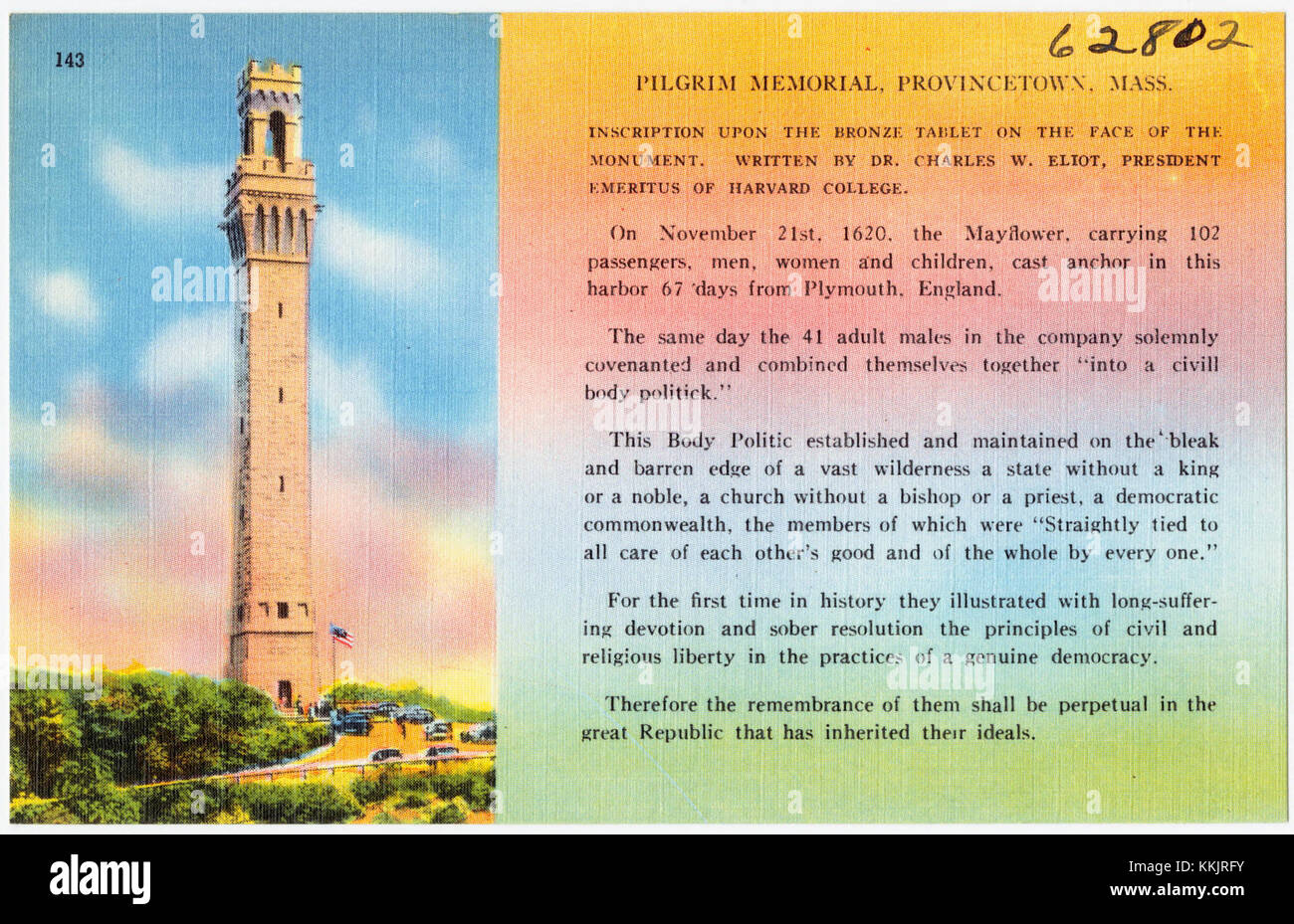 The Pilgrim Memorial Monument in Provincetown, Massachusetts ...