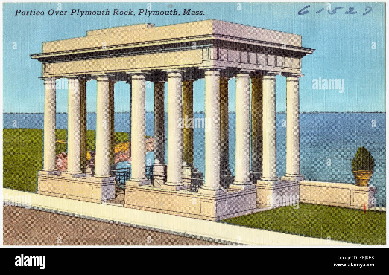 The portico over Plymouth Rock is an iconic structure in Plymouth ...