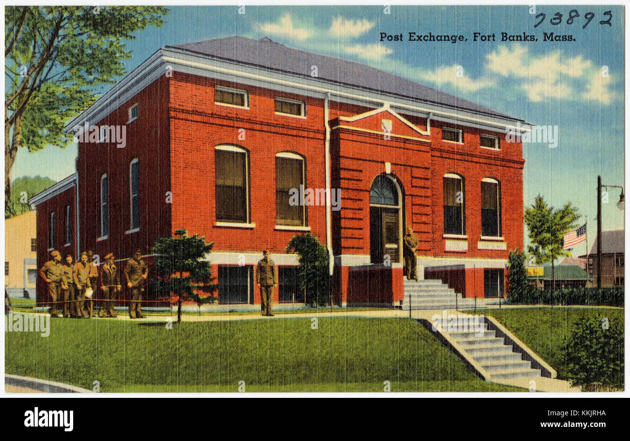 Post Exchange, Fort Banks, Mass (73892 Stock Photo - Alamy