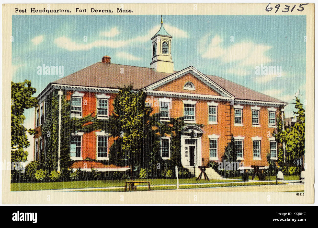 The Post Headquarters at Fort Devens in Massachusetts is a historic ...