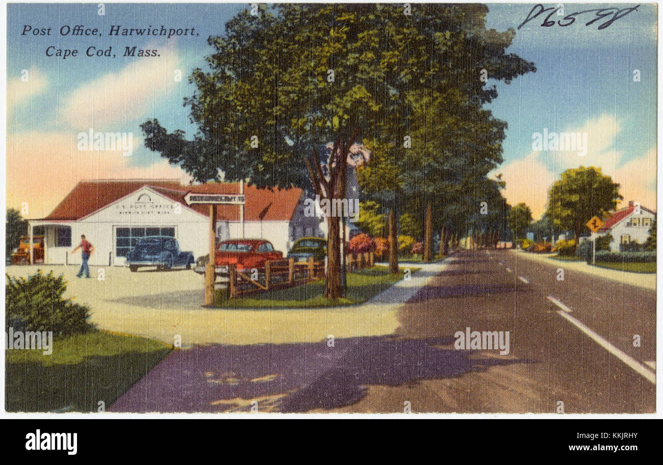 This photograph shows the historic post office in Harwichport ...
