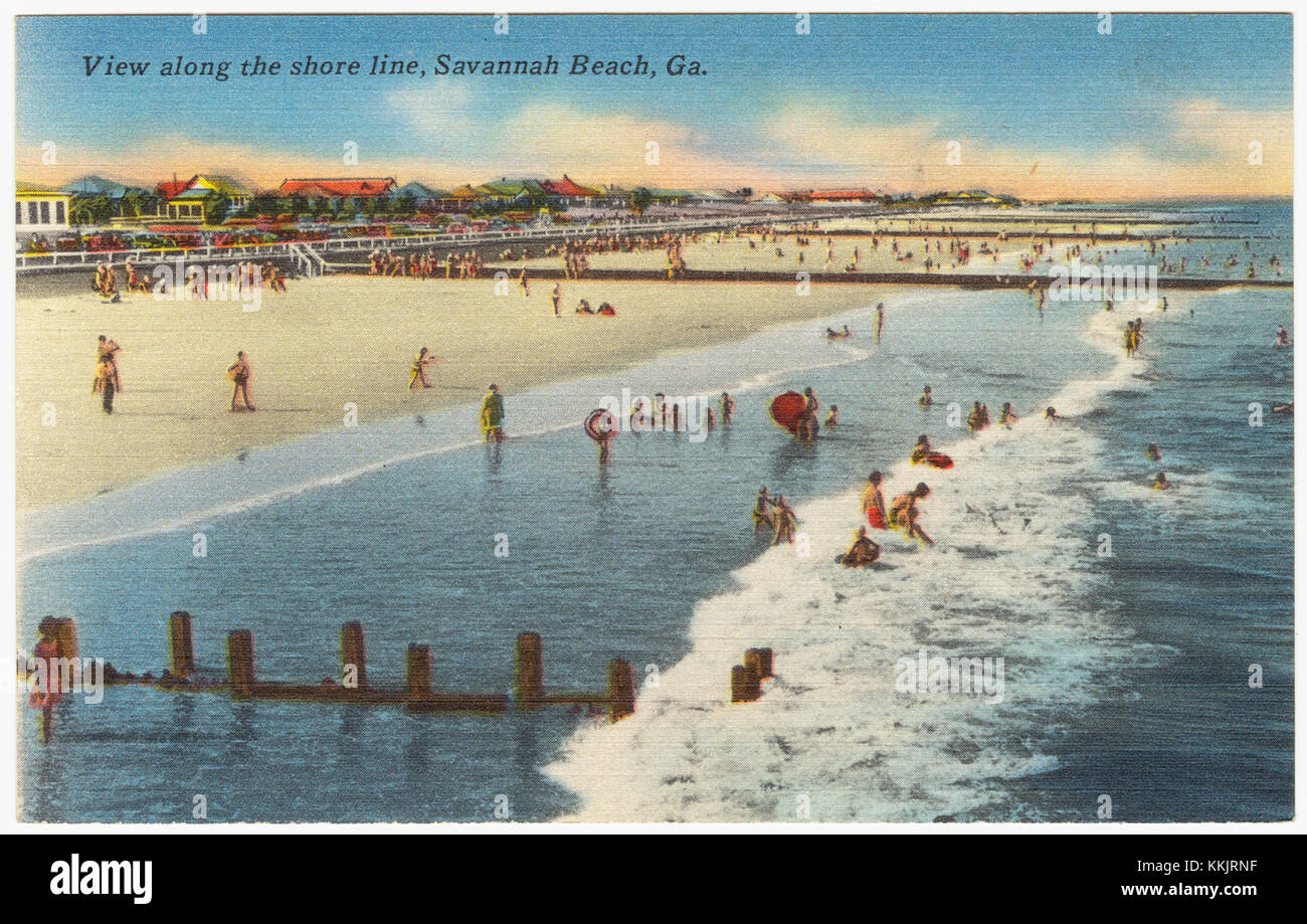 This image captures a view along the shoreline of Savanna Beach in ...
