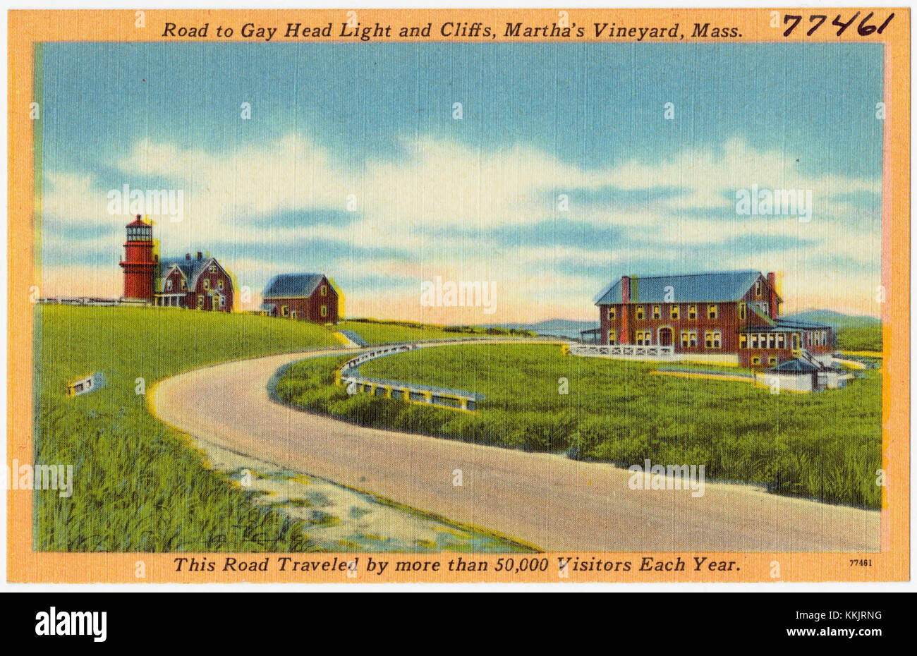The road to Gay Head Light and Cliffs in Martha's Vineyard ...