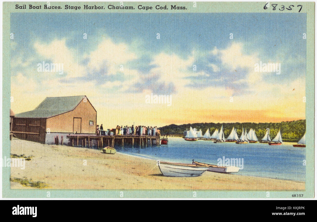 The 'Sail Boat Races' at Stage Harbor in Chatham, Cape Cod ...
