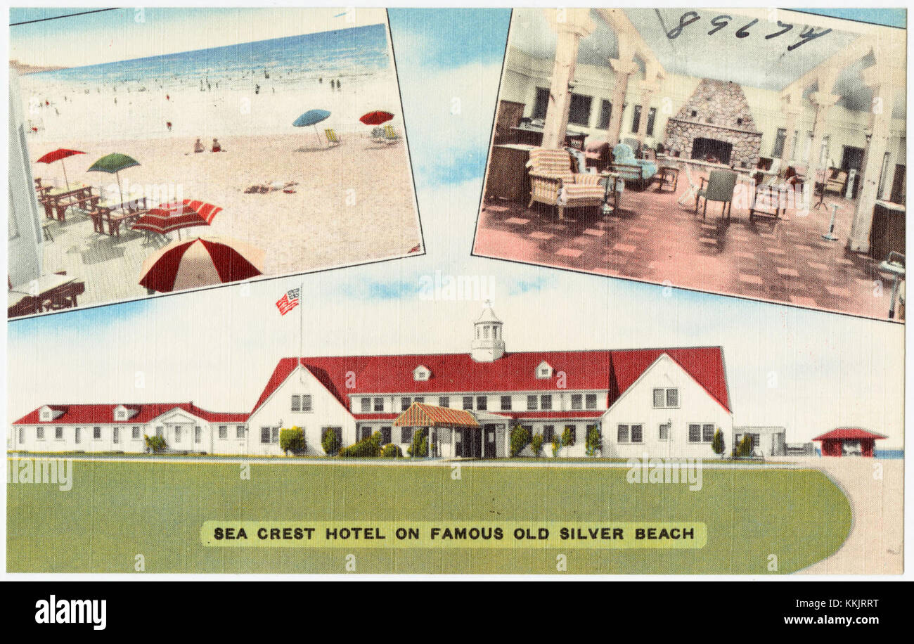 The Sea Crest Hotel is located on Old Silver Beach, a well-known beach ...
