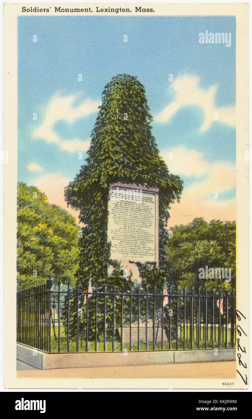 The Soldiers' Monument in Lexington, Massachusetts, honors those who ...