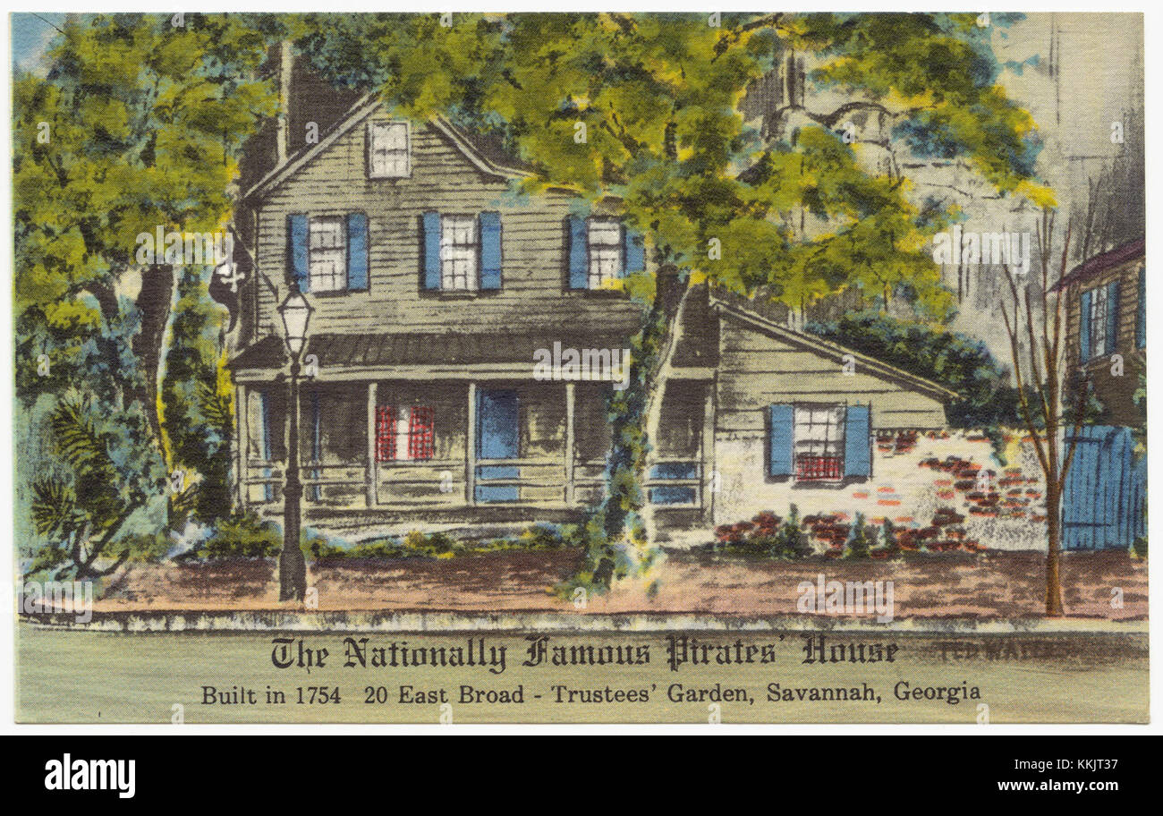 The Pirates' House, located in Savannah, Georgia, was built in 1754 and ...