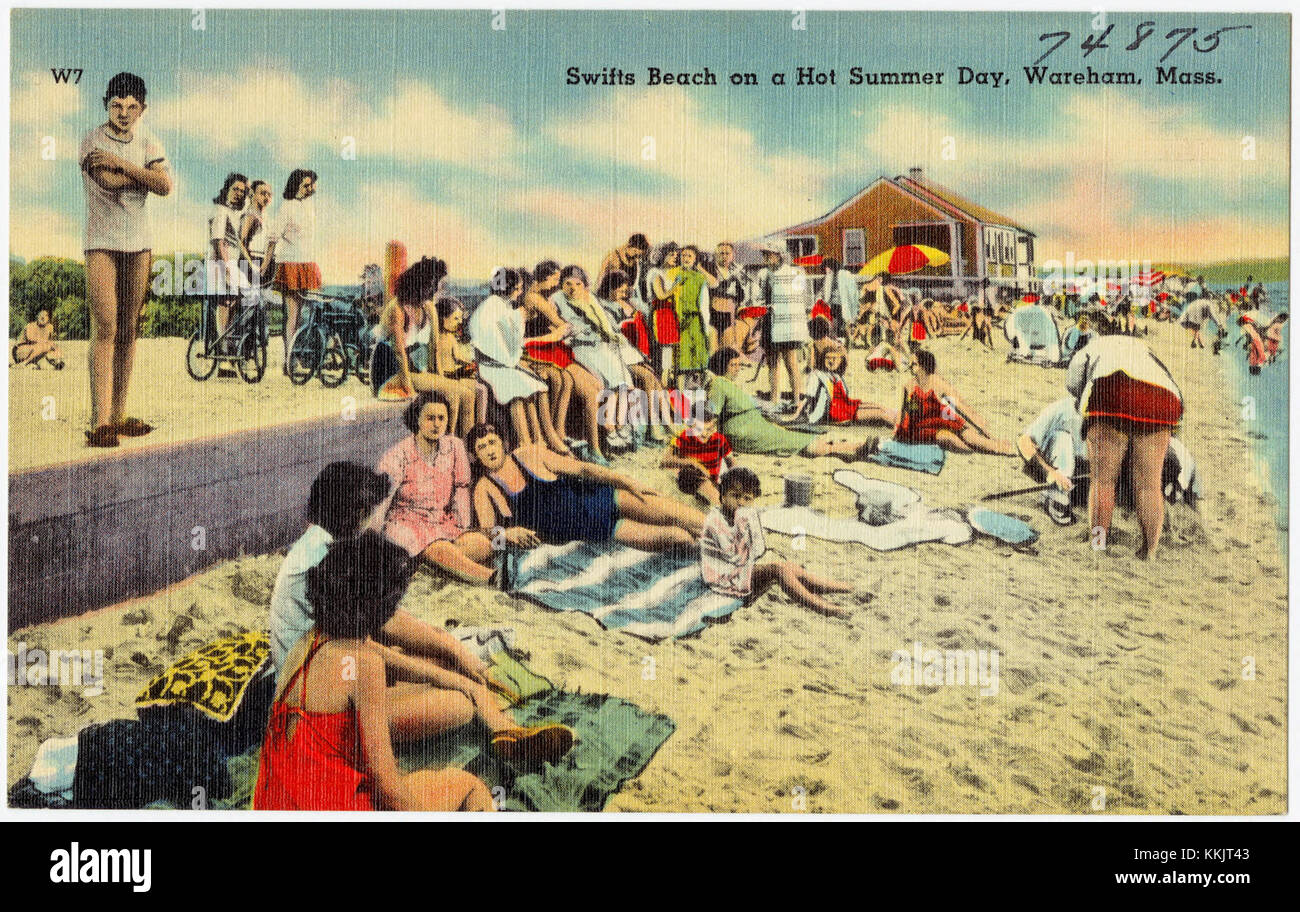 A photograph or depiction of Swifts Beach in Wareham, Massachusetts, on ...