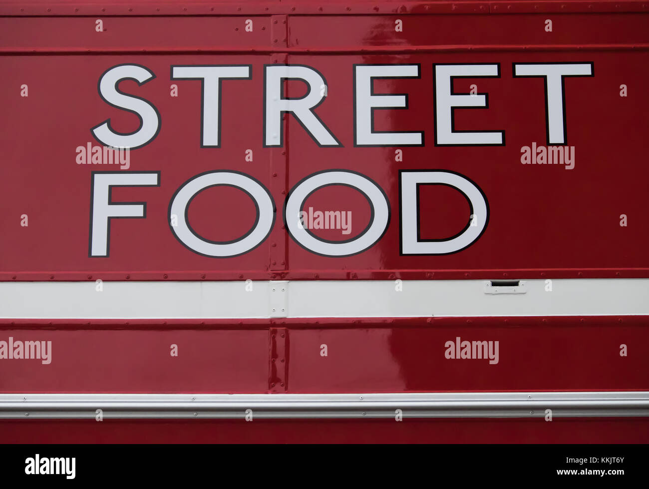 Street food sign Stock Photo - Alamy