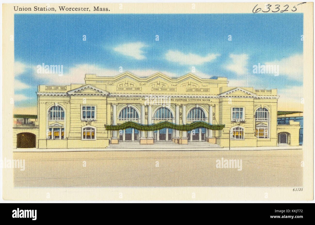 A photograph or image of Union Station in Worcester, Massachusetts ...