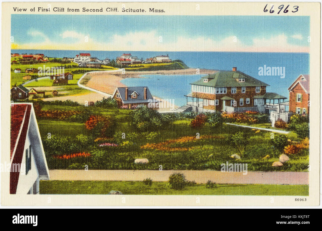 A scenic view of the first cliff from the second cliff, located in ...