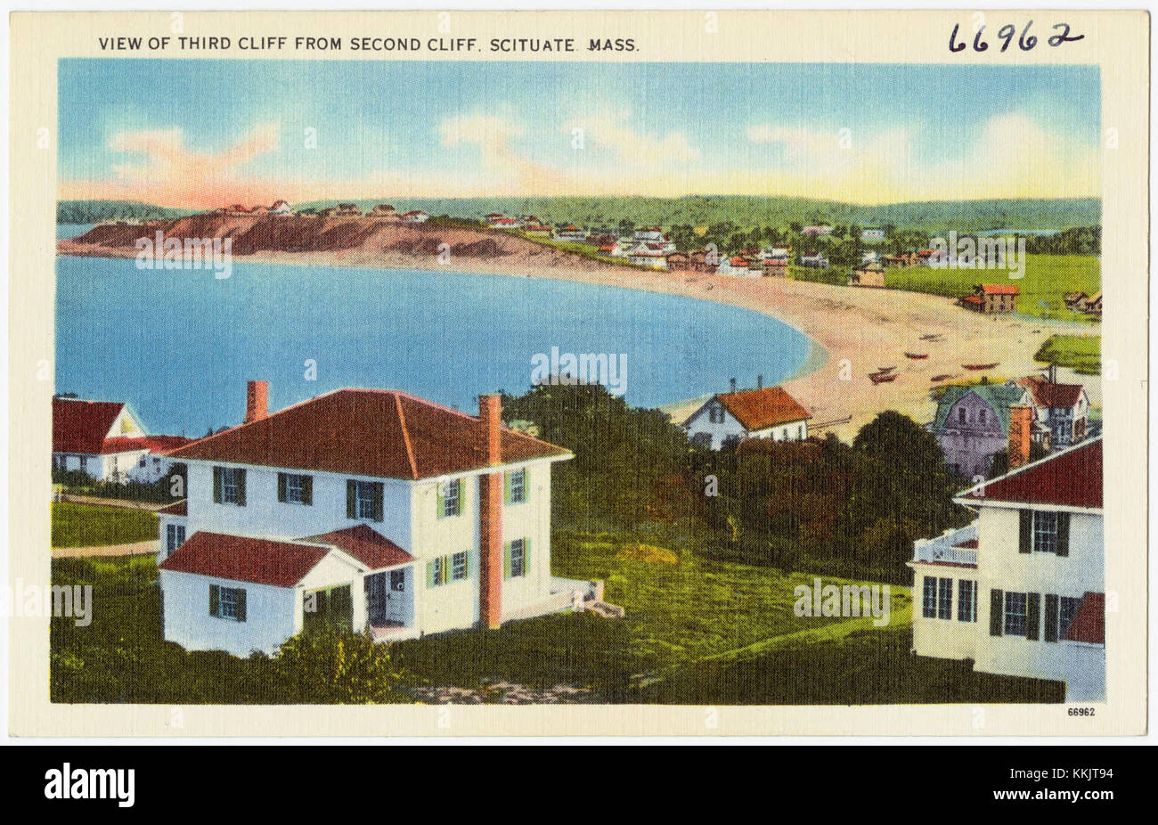 A photograph taken from the second cliff in Scituate, Massachusetts ...