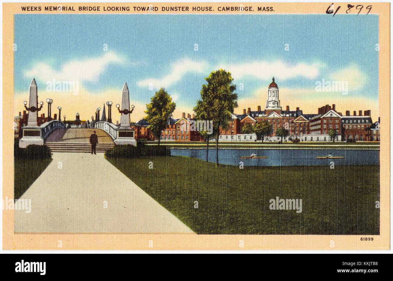 This photograph shows the Weeks Memorial Bridge in Cambridge ...