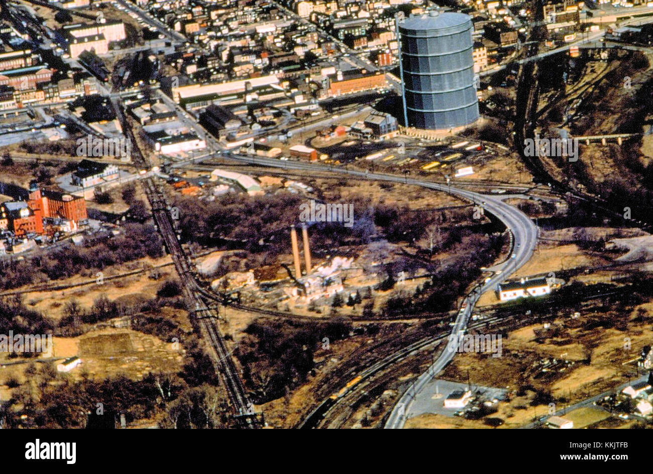 This photograph taken in 1970 shows the rail tracks in Southeast ...