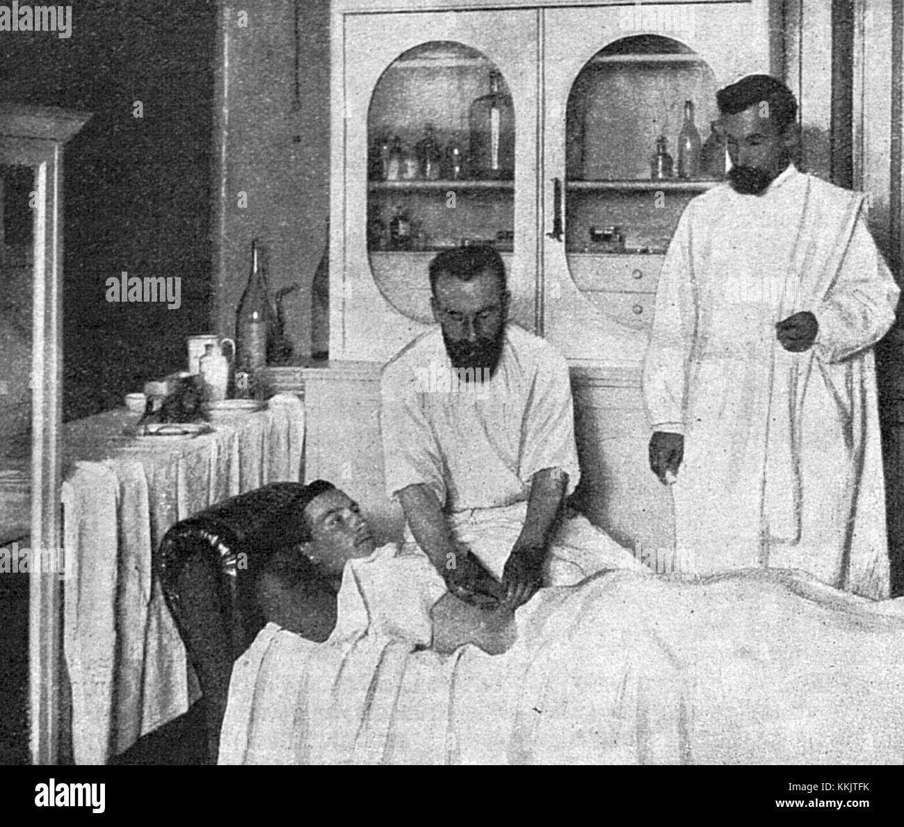This photograph marks the first successful antiplague vaccine developed ...
