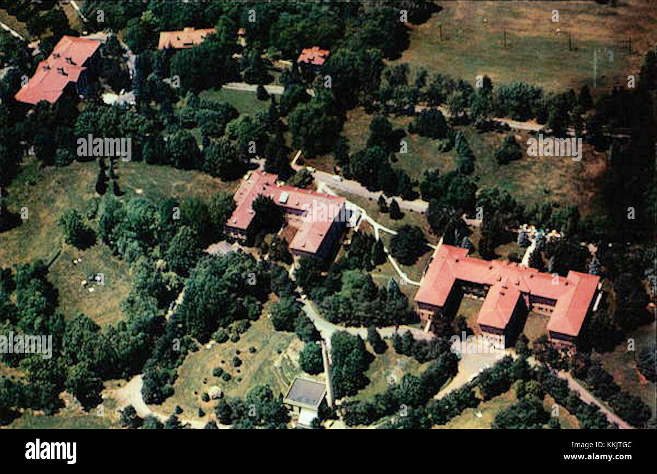 This 1973 aerial photo captures Cedar Crest College, providing a ...