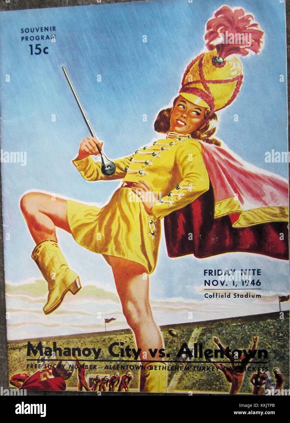 The 1946 football program features a game between Allentown and Mahanoy ...