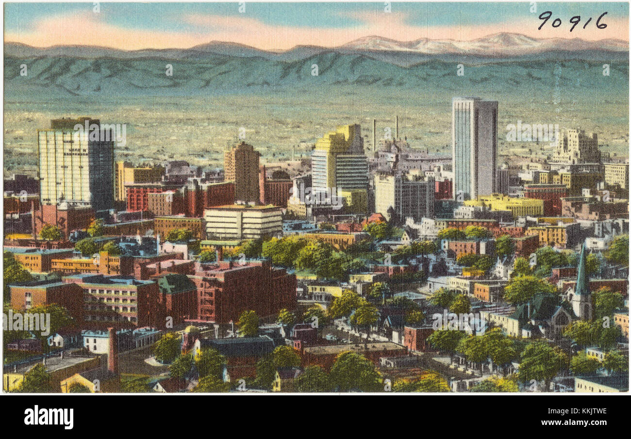 This panoramic view of Denver, Colorado, shows the sprawling metropolis ...