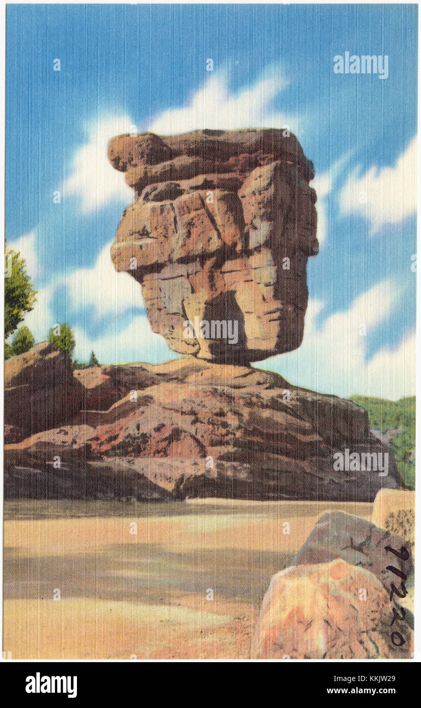 Balanced Rock, located in the Garden of the Gods park in the Pikes Peak ...