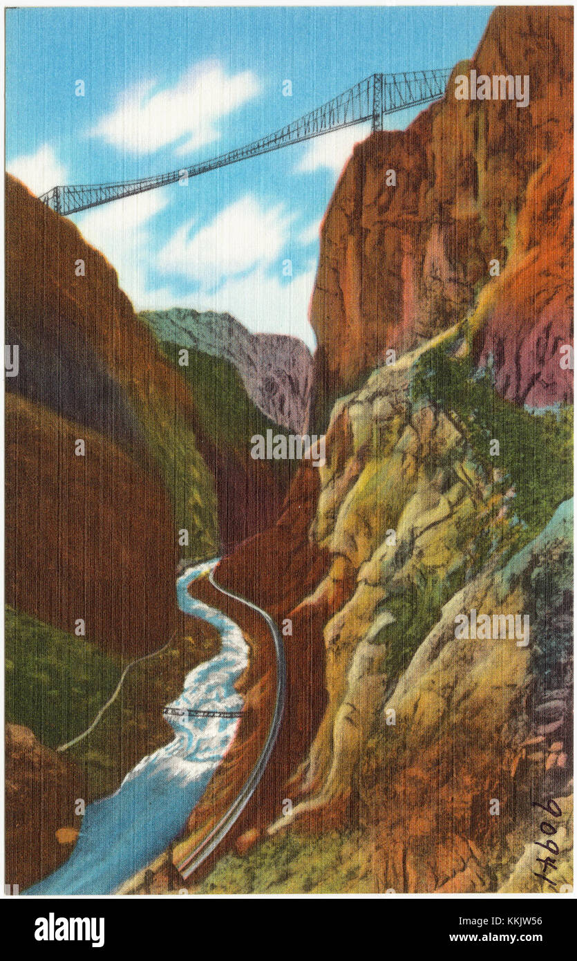 The suspension bridge spanning the Royal Gorge in Colorado offers ...