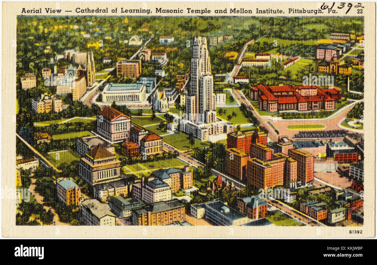 This aerial photograph showcases iconic Pittsburgh landmarks: the ...