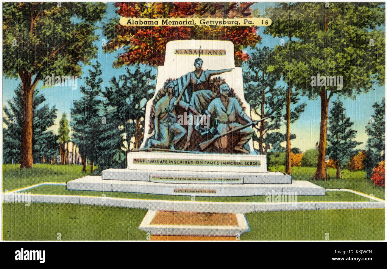 The Alabama Memorial at Gettysburg commemorates the soldiers from ...
