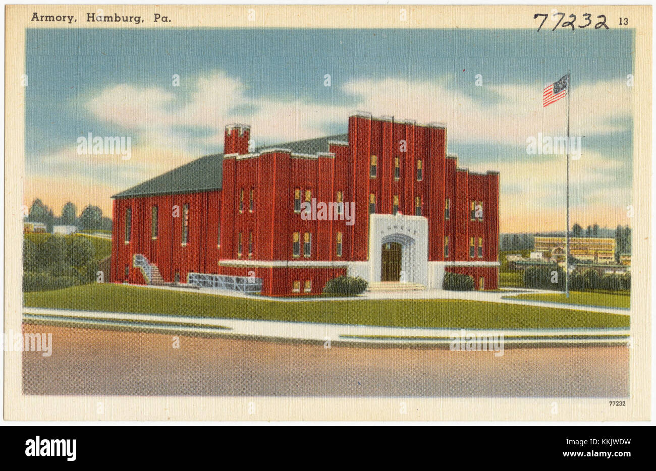 This image showcases the Armory in Hamburg, Pennsylvania, a significant ...