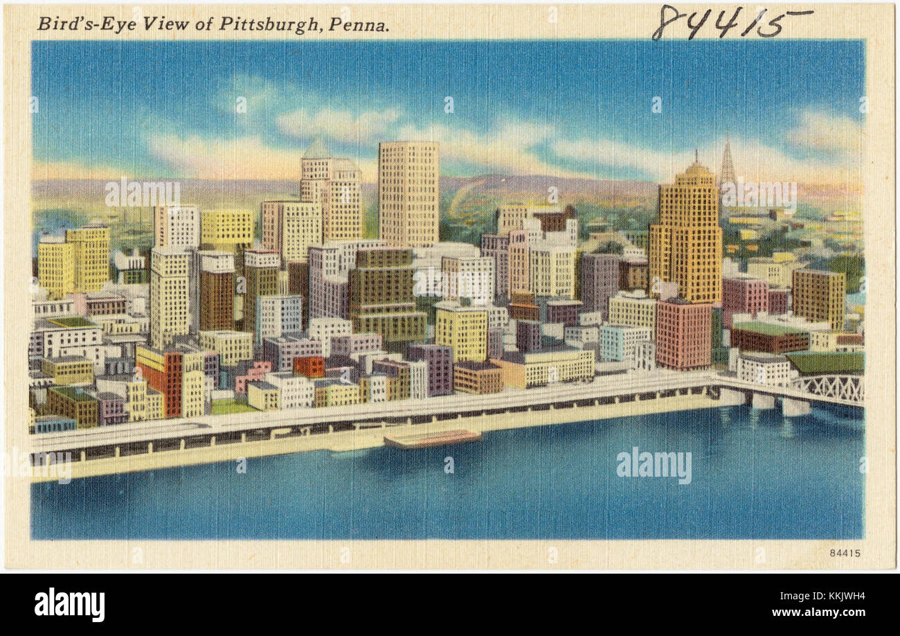 This aerial view of Pittsburgh, Pennsylvania, showcases the city's ...