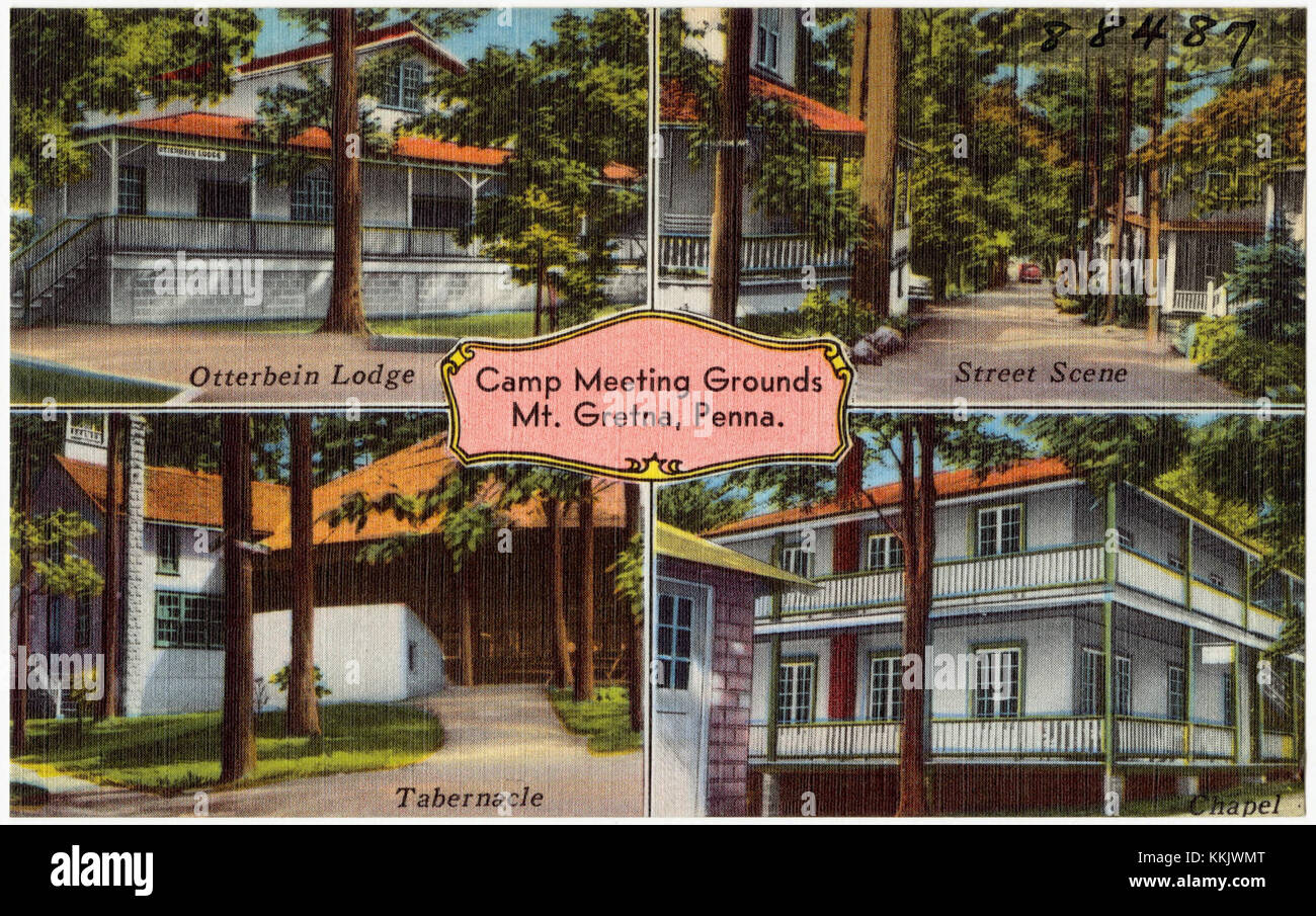 The camp meeting grounds in Mount Gretna, Pennsylvania, are historical ...