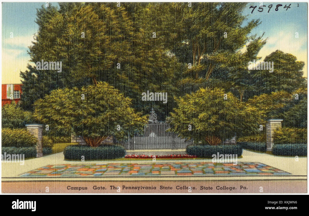 The campus gate at The Pennsylvania State College, now known as Penn ...